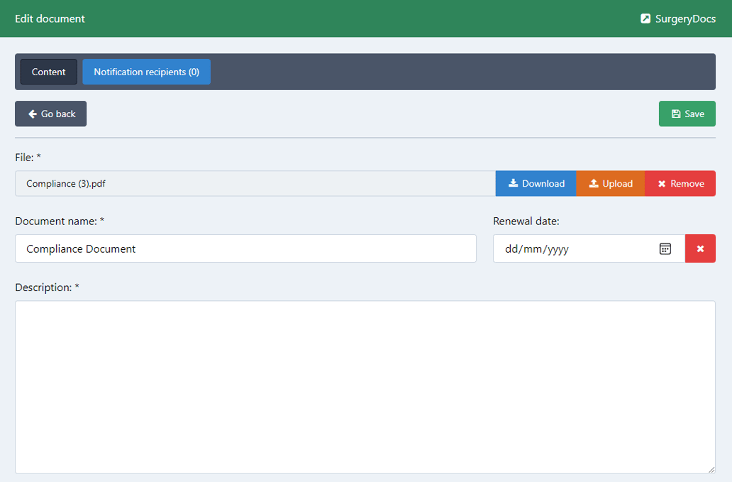 Creating & Managing SurgeryDocs Documents